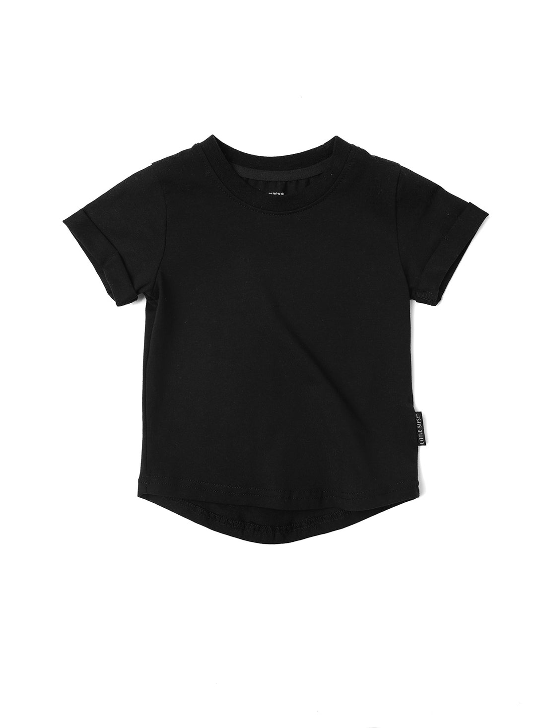 Kids Basic Black Tee - Little Bipsy