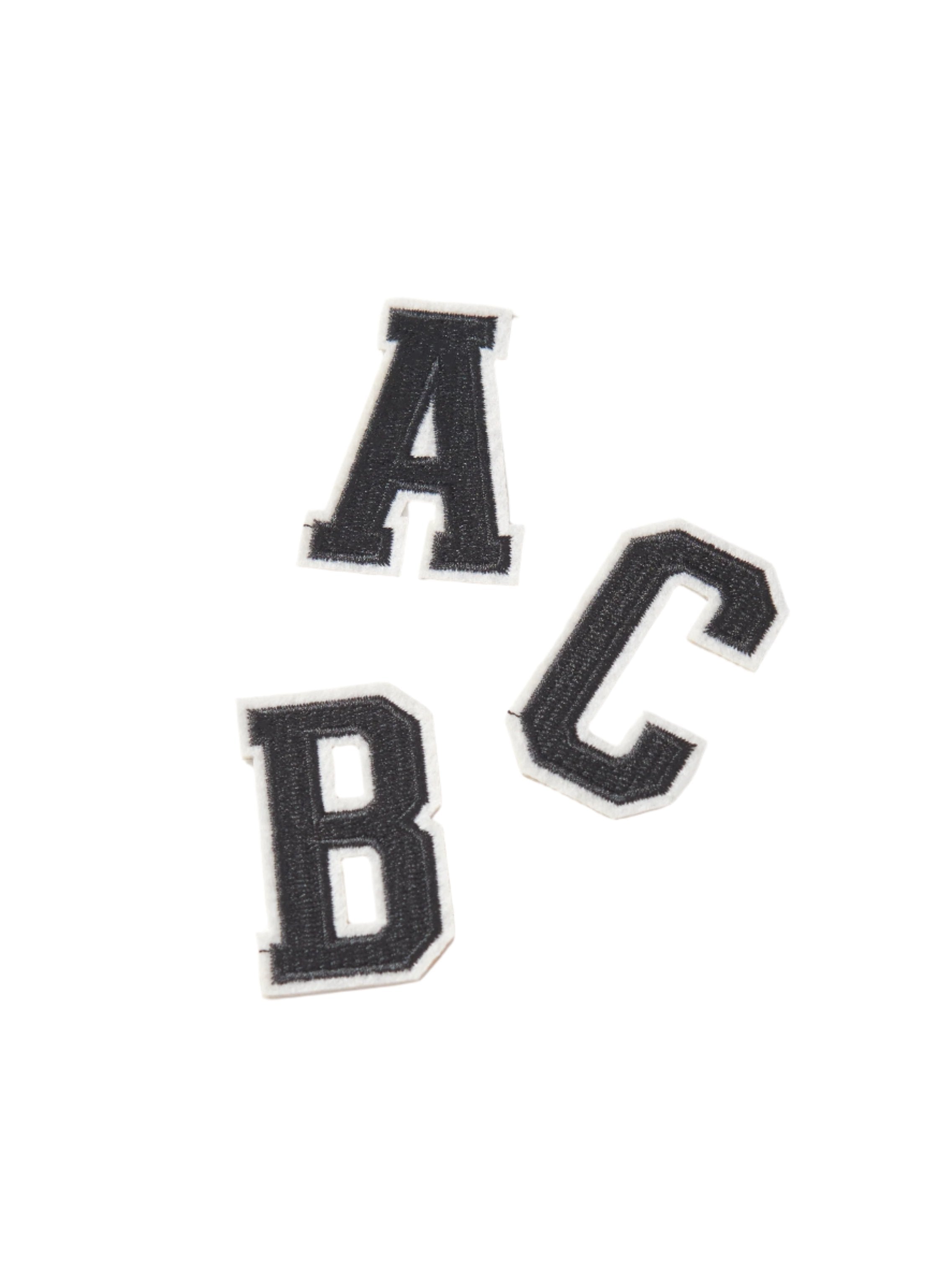 Kids Iron On Black Varsity Letter Patch - Little Bipsy