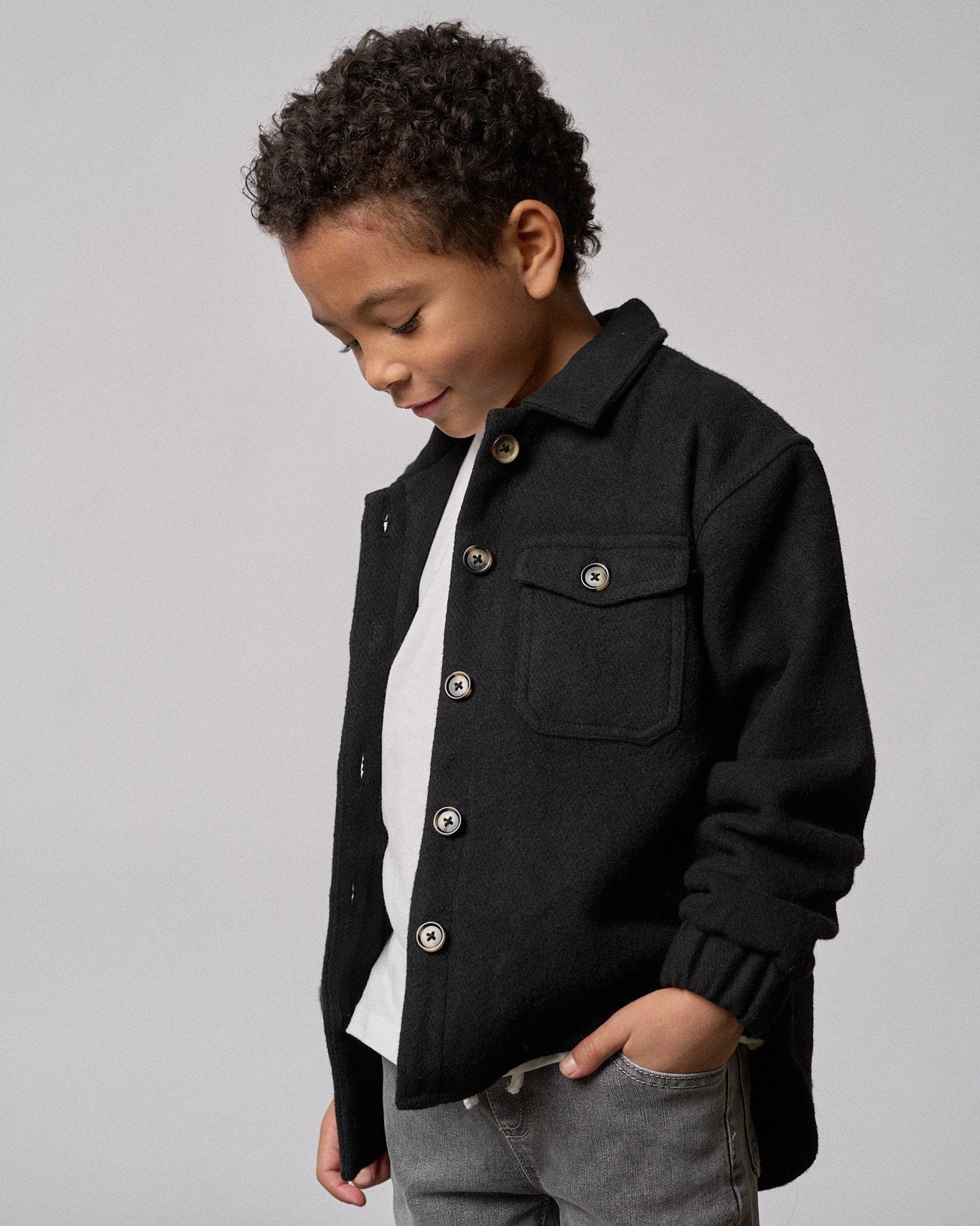 Kids Black Shacket - Little Bipsy